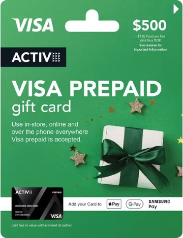Activ Visa Prepaid Gift Card reviews | ProductReview.com.au