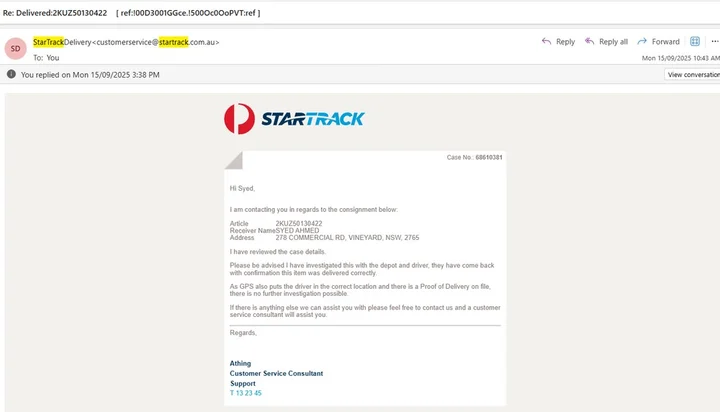 StarTrack reviews | ProductReview.com.au