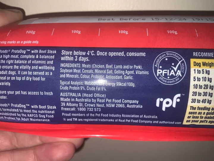 V.I.P. Petfoods Dog Food Prota Dog Roll with Chicken & Rice reviews ...