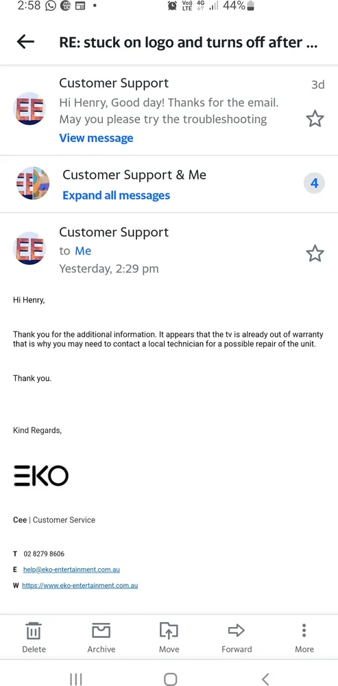 EKO 40" Full HD Smart TV K400USN reviews | ProductReview.com.au