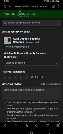 ALDI Cocoon Security Cameras reviews | ProductReview.com.au