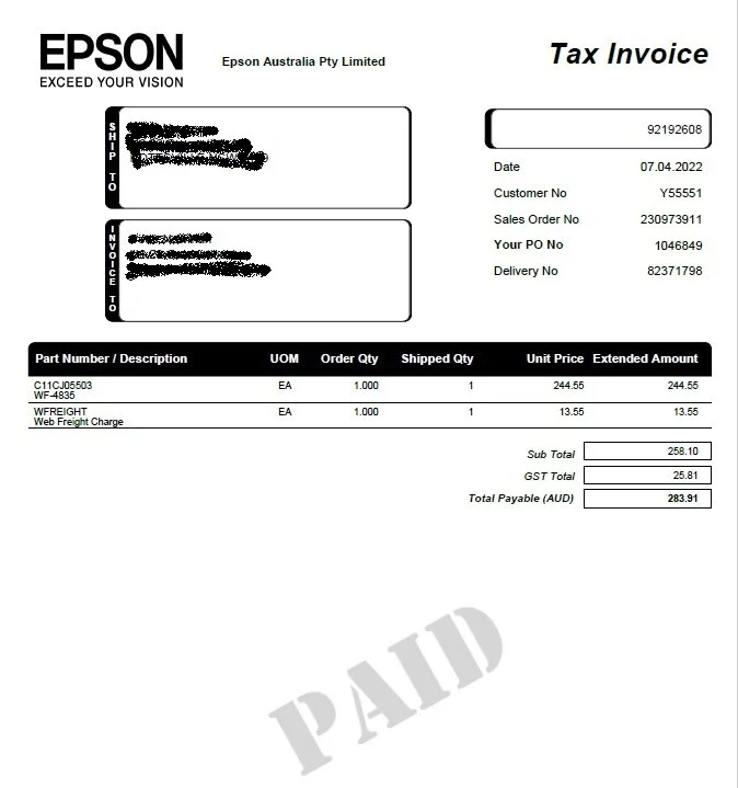 Epson WorkForce Pro WF-4835 reviews | ProductReview.com.au