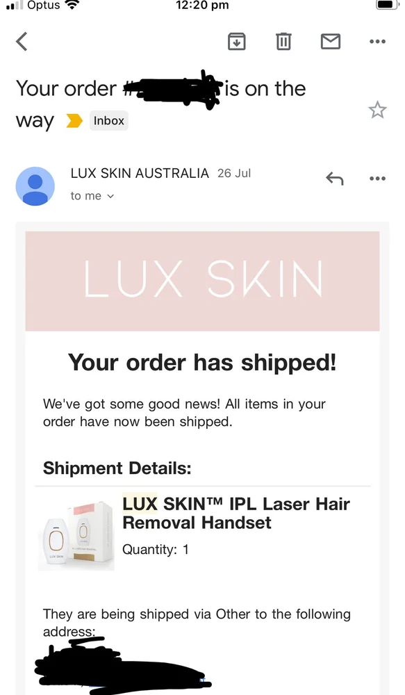 Lux Skin IPL Laser Hair Removal Handset reviews | ProductReview.com.au