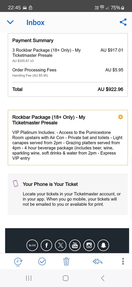 Ticketmaster reviews | ProductReview.com.au