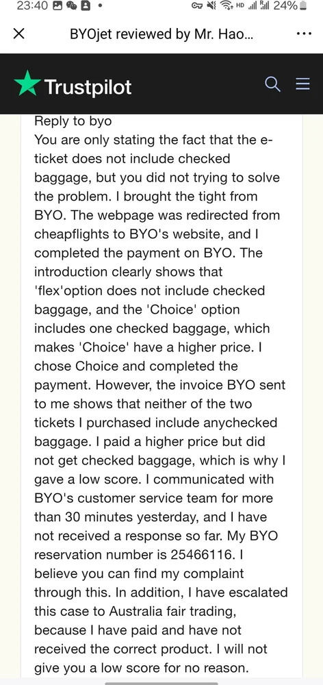 BYOjet reviews | ProductReview.com.au