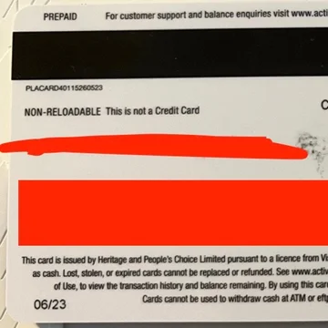 Activ Visa Prepaid Gift Card reviews | ProductReview.com.au