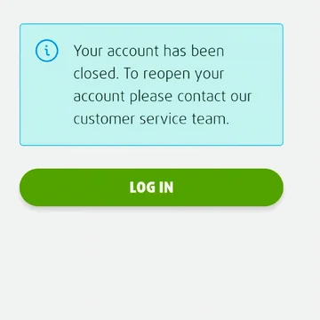 Lotto account closed store