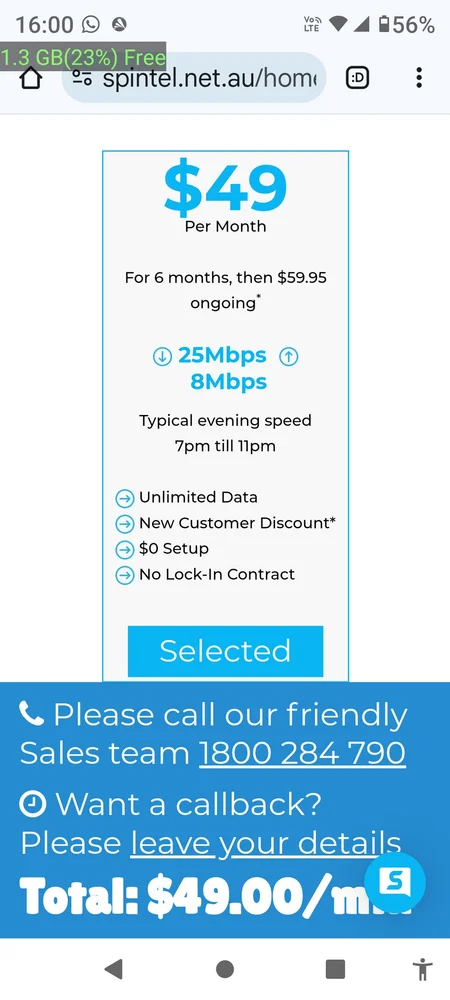 SpinTel Standard 25 reviews | ProductReview.com.au