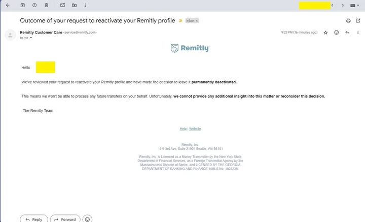 Remitly reviews | ProductReview.com.au