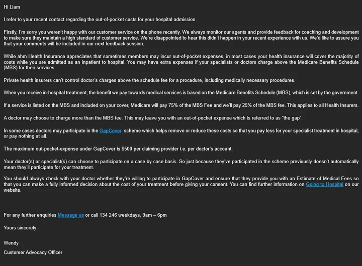 ahm Health Insurance reviews | ProductReview.com.au