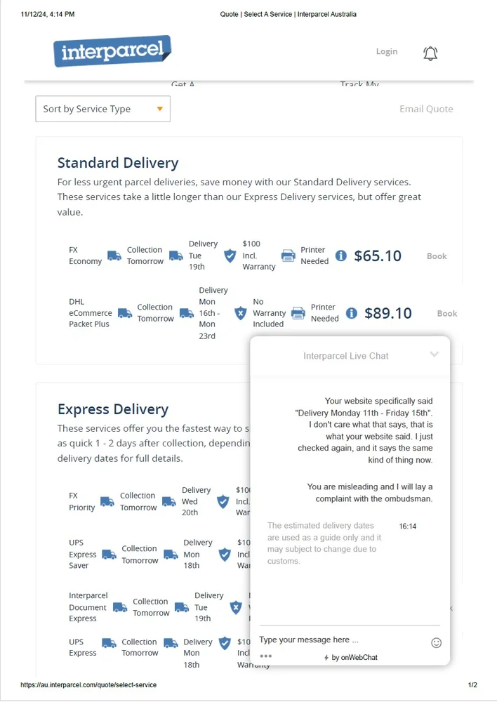 Interparcel reviews | ProductReview.com.au