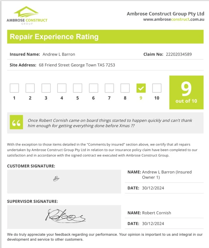 Ambrose Construct Group reviews | ProductReview.com.au