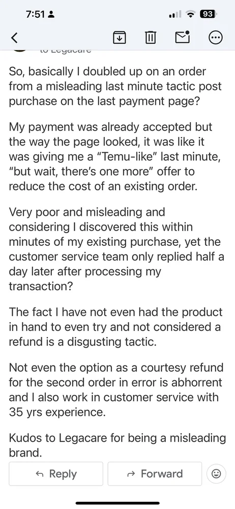 Legacare reviews | ProductReview.com.au