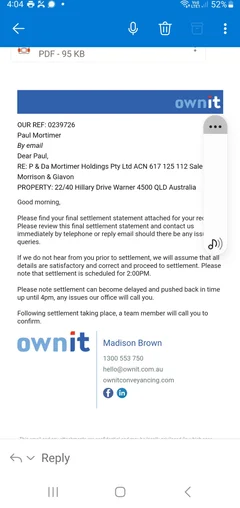 Ownit Conveyancing reviews | ProductReview.com.au