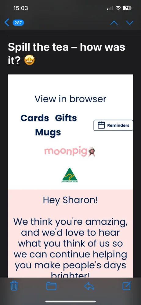 Moonpig Australia reviews | ProductReview.com.au