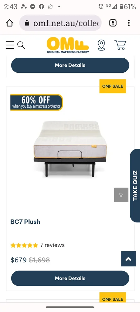 Original Mattress Factory (OMF) BC7 Plush reviews | ProductReview.com.au