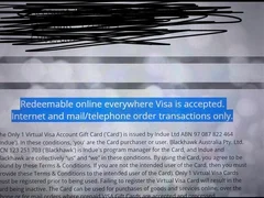 Only 1 Visa Gift Card reviews | ProductReview.com.au