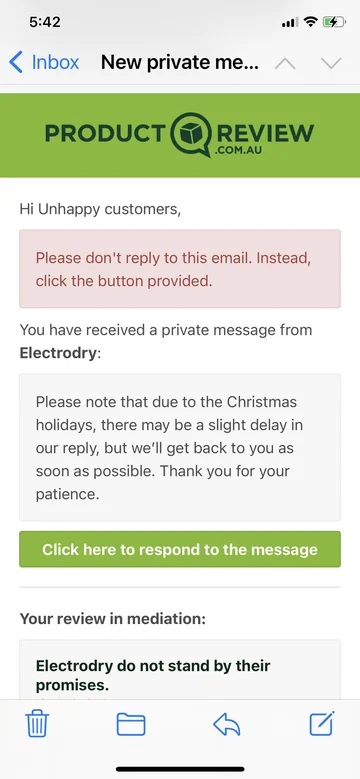 Electrodry reviews | ProductReview.com.au