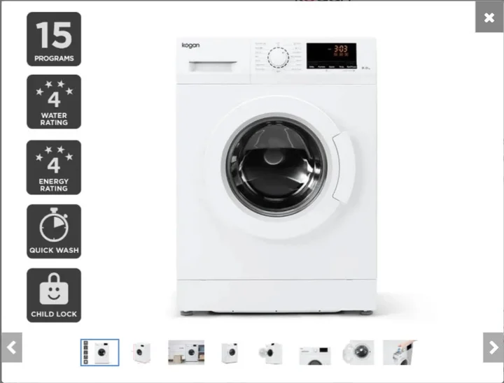 Kogan 8kg Series 7 Front Load Washing Machine reviews | ProductReview ...